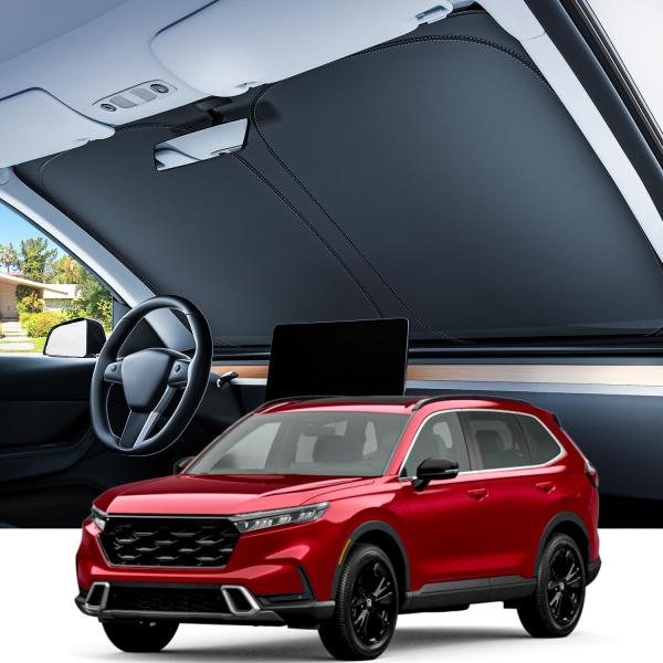 商品名: REEVAA フロントガラスサンシェード | 折りたたみ式車用インテリアアクセサリー 太陽の熱用 | M (63 x 29インチ) REEVAA 2025 Upgraded Car Windshield Sun Shade [99...