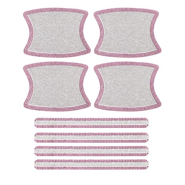 商品名: A ABSOPRO ドアハンドル スクラッチプロテクター 傷防止 8x10cm 自動ドアハンドル保護フィルム ホワイト、ピンク 1セット A ABSOPRO Door Handle Scratch Protector Anti-S...