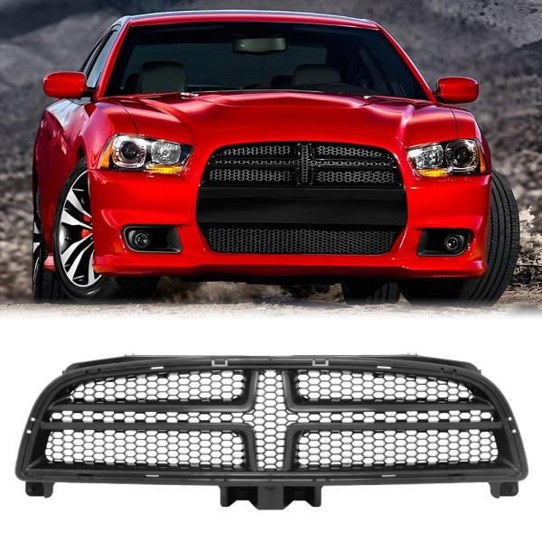 商品名:  MODILOVER Grille, Compatible with 2012-2014 Dodge Charger SRT8, ABS Plastic OE Factory Style Front Bumper Upper Gr...