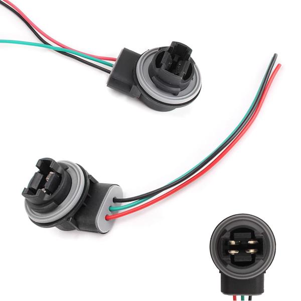 商品名:  DACIRTY 2 PCS Car Brake Light Socket, Waterproof Soft Automotive Turn Signal Light Socket Replacements, Universal ...