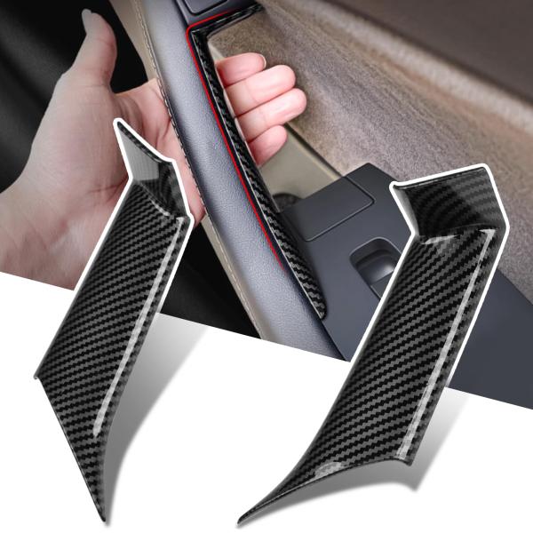 商品名: Jaronx Tesla ドアハンドルカバー モデル3 2017-2023/モデルY 2020-2024に対応 左運転席右助手席 内装ドアプルハンドル Teslaモデル3 Yアクセサリー用 (カーボンファイバーパターン) Jaro...