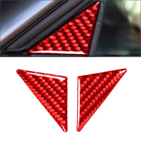 商品名:  Cnfang4 Left Hand Exterior Accessories Side Window Pillar Cover Trim Red Carbon Fiber + Epoxy Coating (Soft) for D...