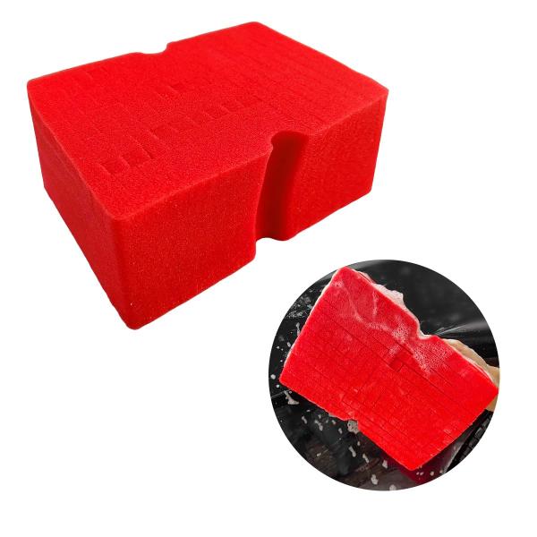 商品名: SHMZK 洗車スポンジ 大型 傷がつかない クロスカットスポンジ 石鹸とすすぎの必要のない洗濯用 耐久性のあるウルトラソフトフォームグリッド 吸水性 カークリーニングスポンジパッド カーアクセサリー (レッド) SHMZK Ca...