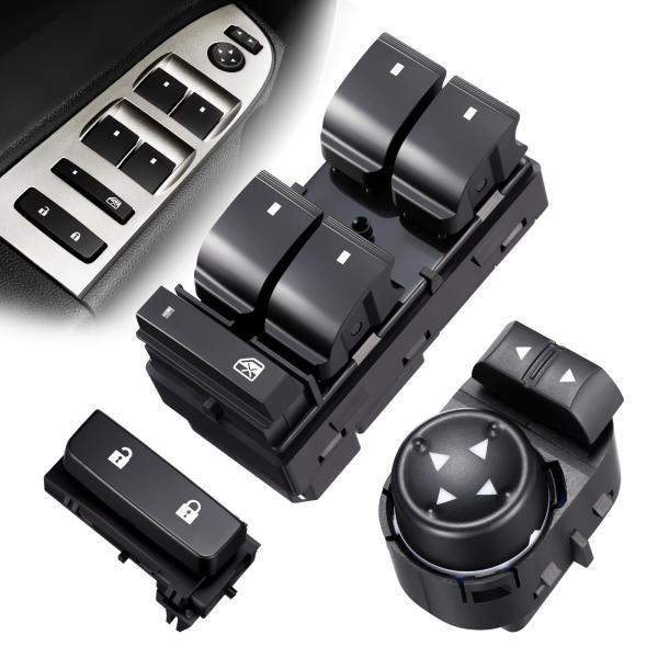 商品名: 運転席パワーマスターウィンドウスイッチ、フロント運転席ドアロックスイッチ、ミラースイッチ シボレーシルバラード GMC シエラ 2007-2014 1500 2500 HD/3500HD用 交換用 25789692 2288376...