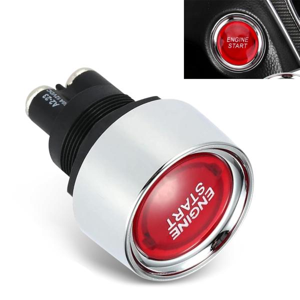 商品名:  Shakas Car Ignition Push Button Switch, 50A 12V with LED Lights Waterproof Keyless Reset/Self-Locking Push Button ...