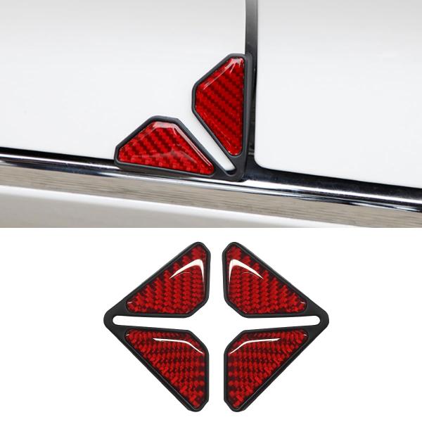 商品名: DUSCOKE 車のドアコーナープロテクターエッジガード2個、カーボンファイバー衝突防止トリムストリップ、傷防止オートドア安全ステッカー、RVトラックSUV用セダン外装装飾アクセサリー(レッド) DUSCOKE 2PCS Car ...