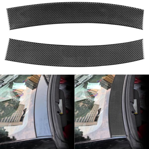 商品名: NVCNX C8コルベットアクセサリー用リアルカーボンファイバー厚手オーバーレイステッカーデカールカールーフフロントパネルカバー外装トリム2個 スティングレイ/Z06/E-Ray 2020-2025用 NVCNX for C8 C...