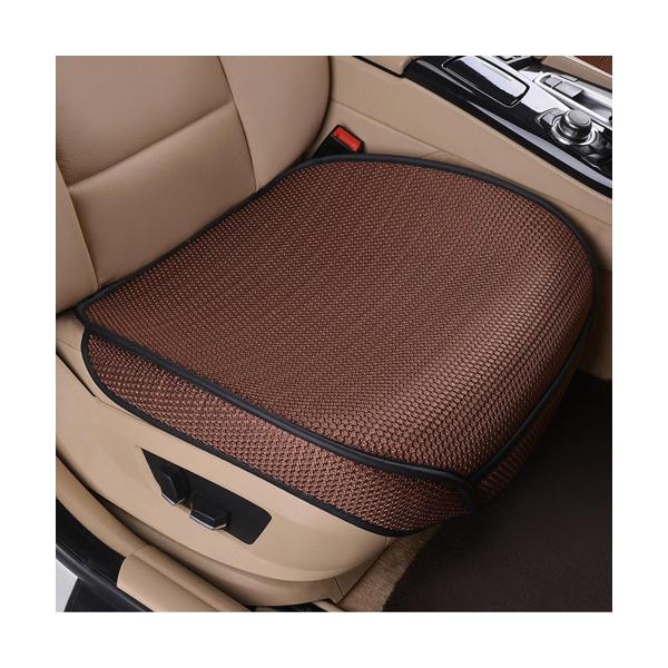 商品名: Zpana 車のフロントシートボトムカバー、通気性のある滑り止めオートフロントシートクッションマット、収納ポケット付き、快適な車内椅子保護パッド、SUVセダントラック(コーヒー)用のユニバーサル。 Zpana Car Front ...