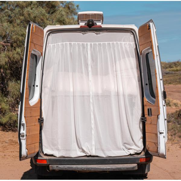 商品名: メルセデスメトリス&amp;フォードトランジットコネクト用バブルバンバグスクリーンに住んでいますリアドア磁気蚊帳、ミドルジッパークロージャー Living in a Bubble Van Bug Screen for Merced...