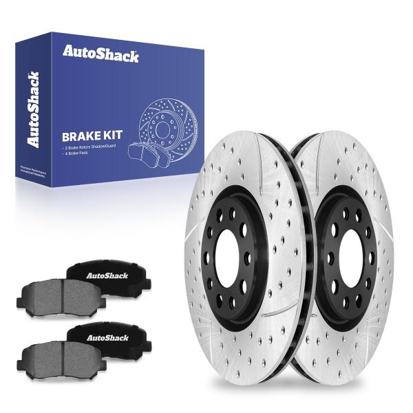 商品名:  AutoShack Front Drilled &amp; Slotted Brake Rotors Ceramic Brake Pads | Replacement for 2013-2016 Dodge Dart 2015-...