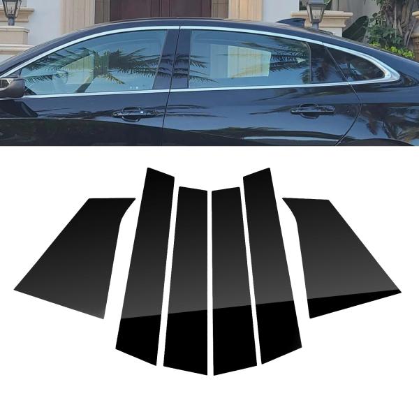商品名:  x xotic tech Glossy Black Pillar Post Side Door Window Cover Trim Anti-Scratch Pre-Cut Molding Set Compatible with...