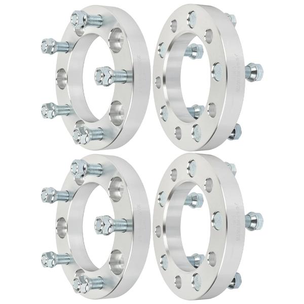 商品名: ECCPP 4個パック 1インチ ホイールスペーサー 5x5.5 5x139.7 ホイールスペーサーアダプターキット M 9/16 108mm ハブボア付き クライスラーアスペン用、ダッジダコタ用、ダッジデュランゴ用、5ラグシルバ...
