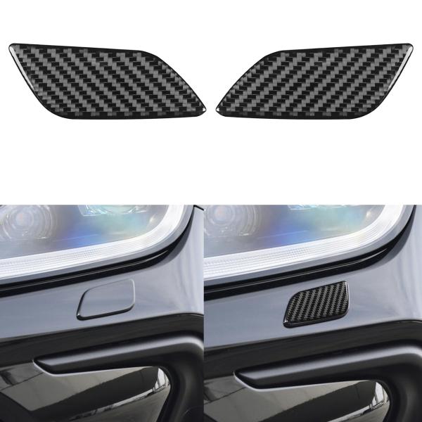 商品名: NVCNX リアルカーボンファイバー トヨタ GR86 / スバル BRZ アクセサリー 2022-2025 2023 2024 車用フロントヘッドライトウォッシャーパネルカバー 外装トリム 厚手オーバーレイステッカー デカール ...