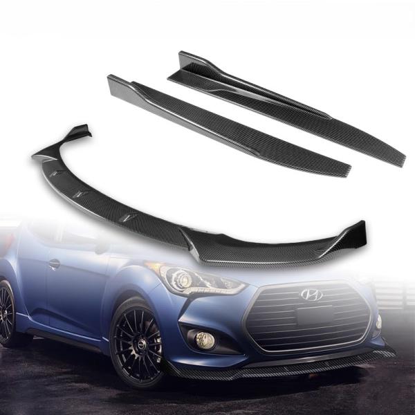 商品名:  HK5 5pcs Combo Front Bumper Body Kit Lip + Side Skirt Extensions Diffuser Compatible with 2013-2017 Hyundai Velost...
