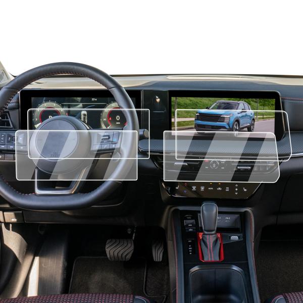 商品名: 2026年日産キックススクリーンプロテクター - 2025-2026 Kicks 12.3インチナビゲーション用 + 12.3インチ計器用スクリーンプロテクター - ナノフィルム4枚 2025 2026 日産キックス(SV/SR)...