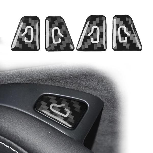 商品名: SXunacou ドアスイッチボタンパネルカバー Tesla Model 3/Y用 カーボンファイバーインテリアアクセサリー (ブラックカーボンファイバー、2017-2023 M3/2021-2024 マイ) SXunacou D...