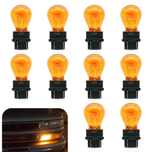 商品名:  Dogary 10 PCS 3157 Turn Signal Brake Light Bulb, 12V 21/5W Miniature Halogen Bulb, Universal Automotive Taillight ...