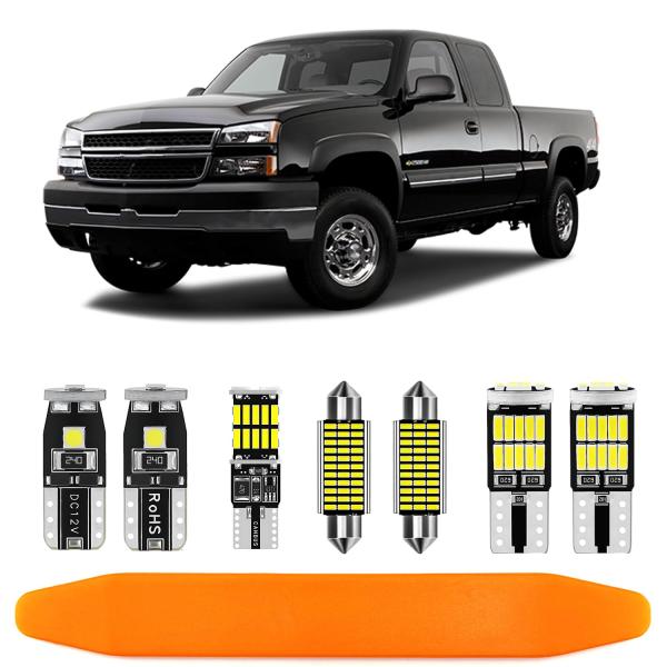 商品名:  AUTOGOOD 12 Piece 6000K Cool White Interior LED Light Kit Package Replacement for Chevy Chevrolet Silverado/GMC Si...