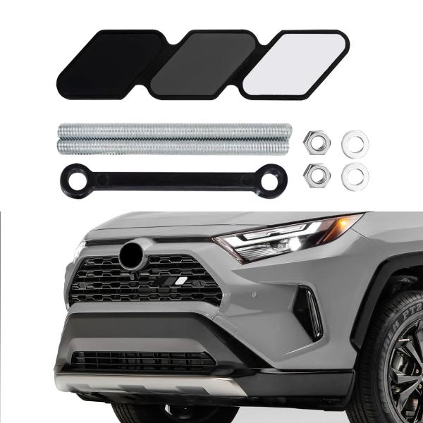 商品名: Lyxheth 3色グリル装飾バッジ、フロントグリルエンブレム、3色グリルバッジエンブレム装飾アクセサリー、グリルインサートトリム 車装飾 Tacoma 4Runner Tundra用 (ブラックグラデーション) Lyxheth ...