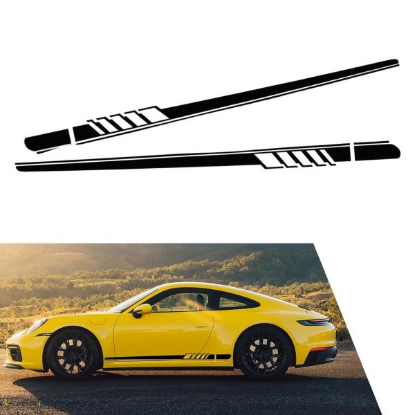 商品名:  DACIRTY 2 PCS Racing Stripe Side Skirt Stickers, Dynamic Sport Style PVC Body Decals, Creative Decorative Modifica...