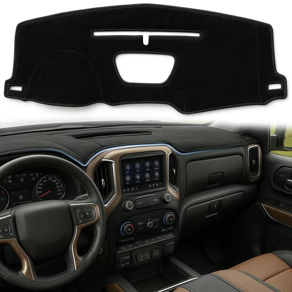 商品名: Biifoxee ダッシュカバー カスタムフィット シボレー シルバラード 2019 2020 2021 2022 2023 1500 2500HD 3500HD GMC シエラ ダッシュボードカバー ダッシュマット プロテクター...