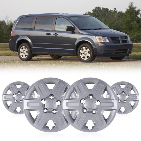 商品名:  WOLFSTORM 16" Lacquer Hubcaps for Dodge Grand Caravan 2008-2016/ Chrysler Town &amp; Country 2008-2010, Snap on De...