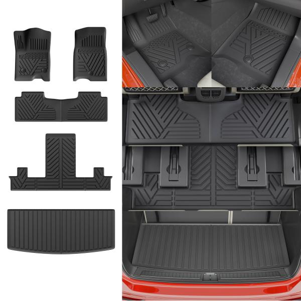 商品名:  Rongtaod 7 Seats Floor Mats Compatible with 2021-2025 Chevrolet Tahoe GMC Yukon Cargo Liner Trunk Liner Trunk Mat ...