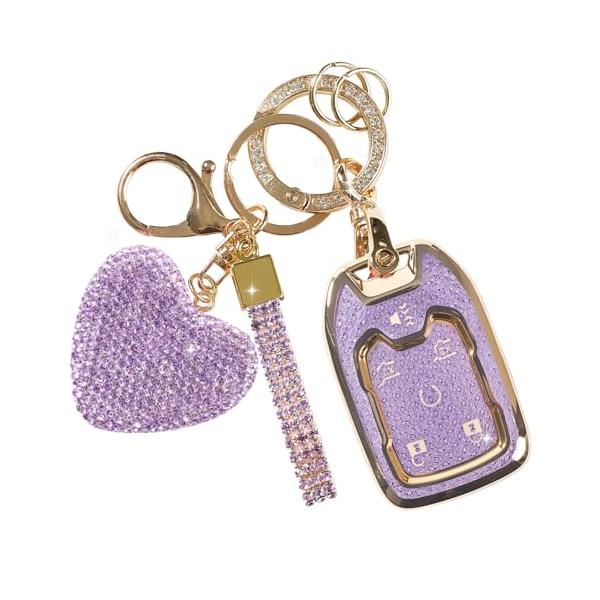 商品名:  Rislobx Key Fob Cover with Diamond Key Chain Fit for Chevy GMC Yukon/Yukon XL, Car Key Protector with Rhinestone H...