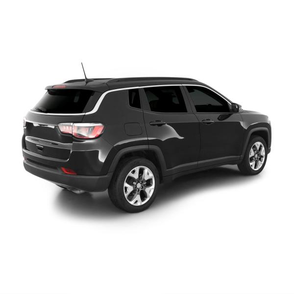商品名:  SlickMod Chrome Delete Blackout Vinyl Overlay for 2017-2025 Jeep Compass Roof Rack Trim (Carbon Fiber)ブランド: SlickM...