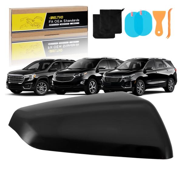 商品名:  Glossy Black Driver Side Mirror Cover Compatible with 2018 2019 2020 2021 2022 2023 2024 Chevy Equinox&amp;GMC Ter...