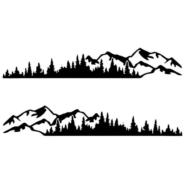 商品名:  Diamall 2 PCS Car Mountain Tree Forest Decals, 39.4" x 6.7" Mountain Tree Graphic Stickers, Waterproof Car Body Si...