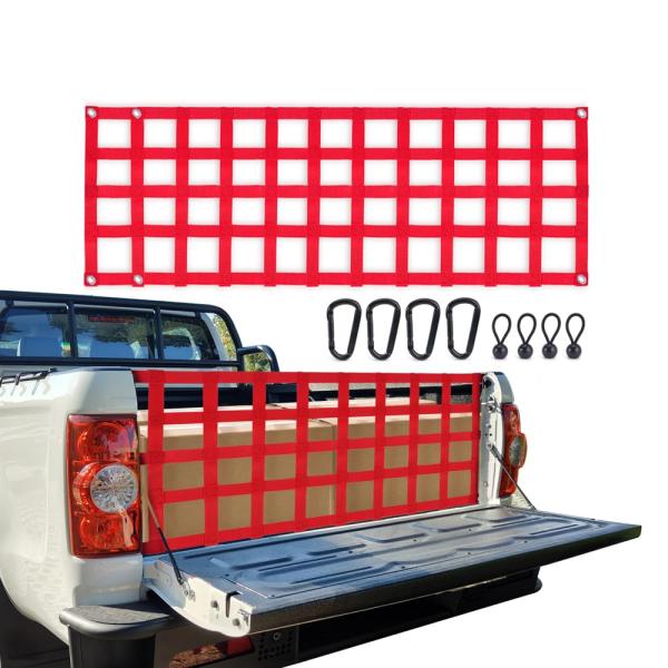 商品名: KARTONMOTOR(カートンモーター) テールゲートネット ピックアップトラックの荷台用 60インチ x 18インチ 高耐久 テールゲート カーゴネット フルサイズトラック用 使いやすいトラック荷台ネット フォード/ダッジラム...