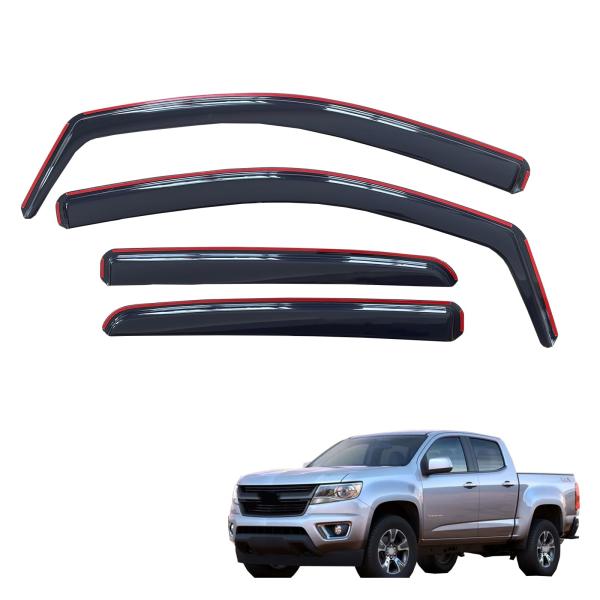 商品名:  Gldifa inchannel Window Visor Compatible with Chevy Colorado Canyon Crew Cab 2015-2022 Vent Rain Guards Wind Defle...