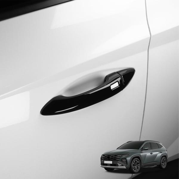 商品名:  Amzcar Touch Type Door Handle Cover Compatible with Hyundai Tucson 2021-2025 Accessories (Gloss Black)ブランド: Amzcar...