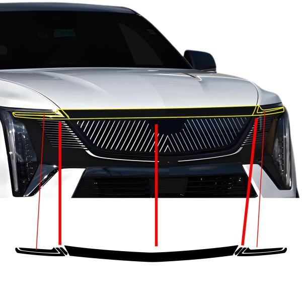 商品名: BOGAR TECH DESIGNS アウターフロントクローム削除オーバーレイ キャデラックエスカレードIQ 2025-2026対応 グロスブラック BOGAR TECH DESIGNS Outer Front Chrome De...