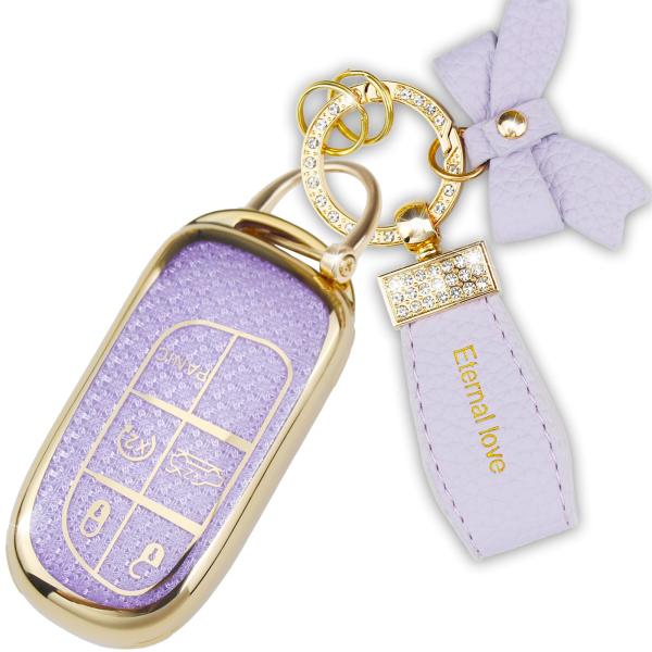 商品名:  Simocky Key Fob Cover with Diamond Keychain, Car Key Shell for Women, Compatible with Jeep Grand Cherokee Renegade...