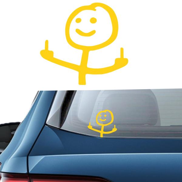 商品名:  HQRNYP Car Fuck You Meme Large Vinyl Sticker Decal, Middle Finger Sticker, Personalised Cartoon Smiley Face Middle...