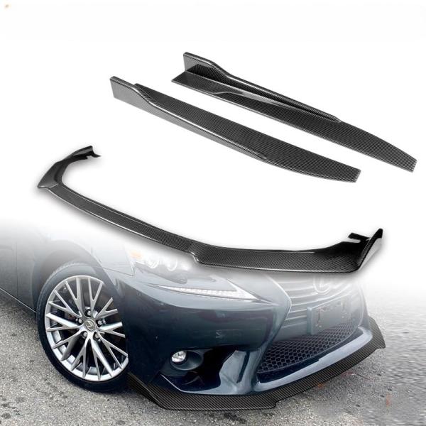 商品名:  HK5 5pcs Combo Front Bumper Body Kit Lip + Side Skirt Extensions Diffuser Compatible with 2014-2016 Lexus IS250 IS...