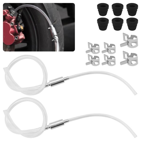 商品名:  QQWD 2Set Brake Bleeder Kit, One Way Check Valve Tube Bleeding Tools with 6 Nozzle Cap &amp; Clamp Brake Fluid Ble...