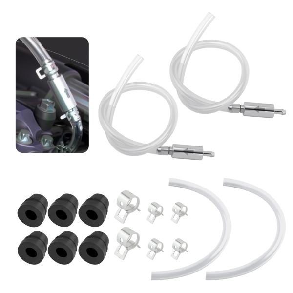 商品名:  Figpade 2 Set Motorcycle Brake Bleeder Kit,Sealed Brake Fluid Bleeder Kit with Brakes Bleeders Hose and One Way Ch...