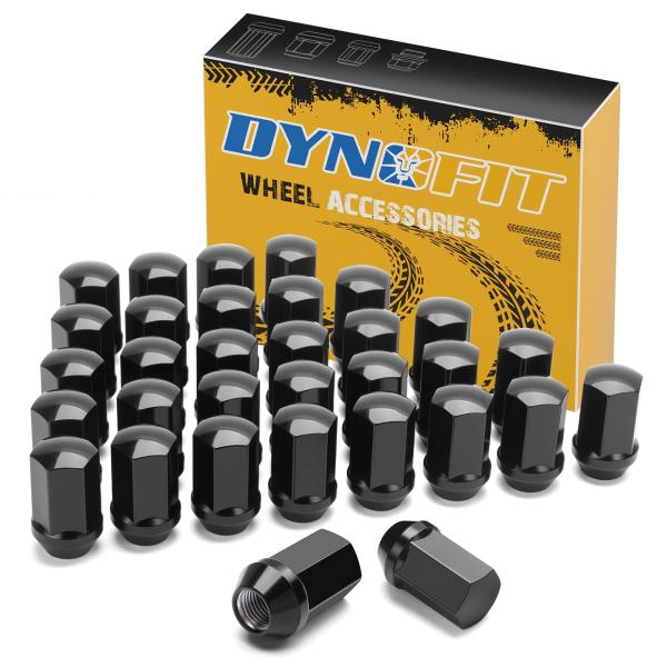 商品名:  Dynofit 14x1.5 Lug Nuts Compatible with 2008+ Chevy Silverado GMC Sierra 2500 3500,32PCS 14mmx1.5 OEM Black Wheel ...