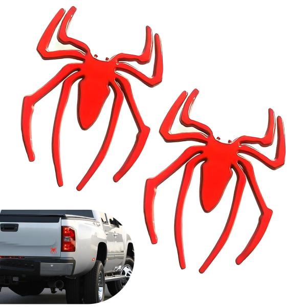 商品名:  Ferianl 2PCS 3D Chrome Symbol Badge Decal, Spider Waterproof Sticker for Window Bumper Door, Automotive Body Stick...