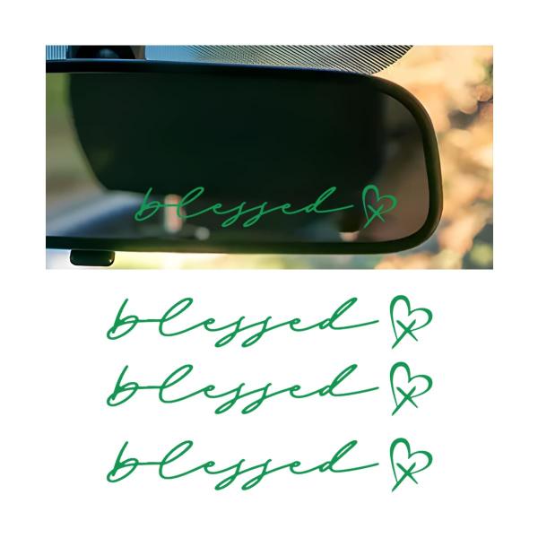 商品名:  Sandfren 3PCS Blessed Car Rearview Mirror Decal, Self Affirmation Vehicle Rear View Mirror Stickers for Water Bott...