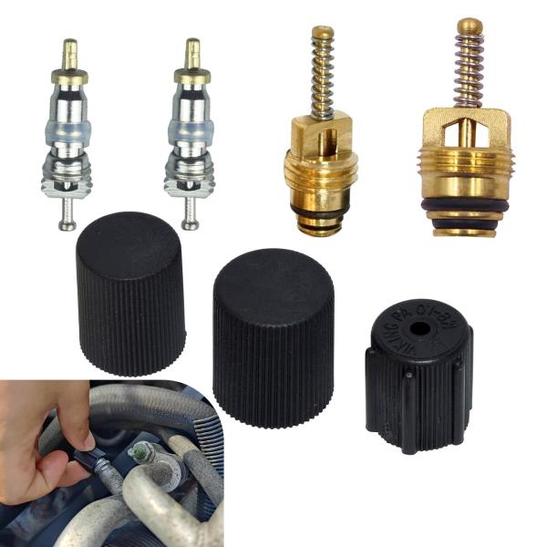 商品名:  Downhill 7 PCS Air Conditioner Valve Core and Cap Kit, Air Conditioning Service Valves Assembly, AC System Chargin...