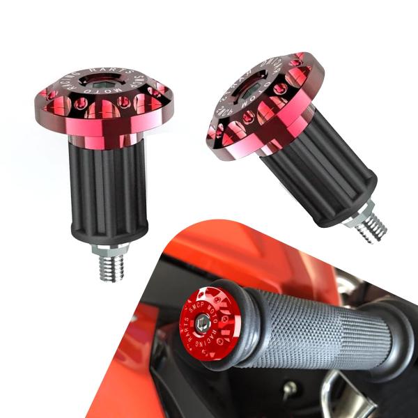 商品名: yorpyep オートバイバーエンドプラグ、完璧に充填された合金防錆防塵グリップエンドキャップ、カスタマイズされた変更ハンドルバーバランスプラグ、ほとんどのスクーター、オフロードバイク用(レッド) yorpyep Motorcyc...