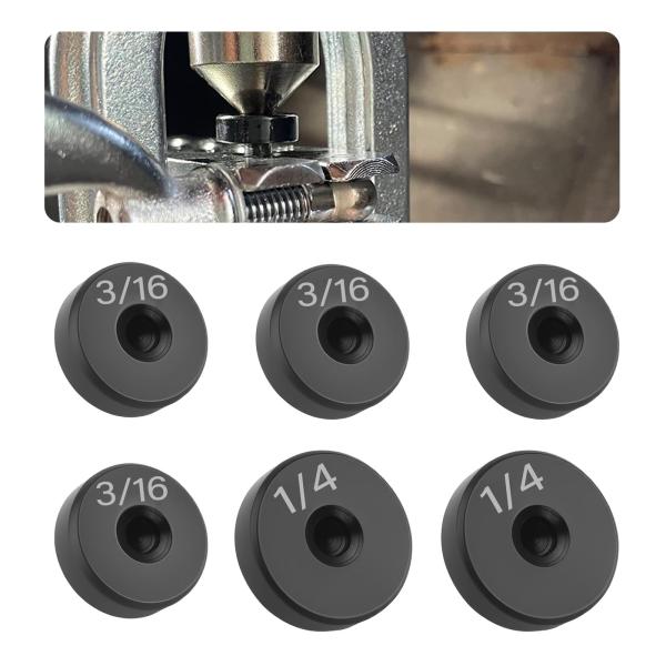 商品名: Aokdom ブレーキラインフレアリングツールキットアダプター6個、エッセンシャルダブルフレアツールアダプターサイズ3/16インチ&amp;1/4インチ、プロフェッショナルブレーキフレアツールキットアダプターブレーキライン、銅パイ...