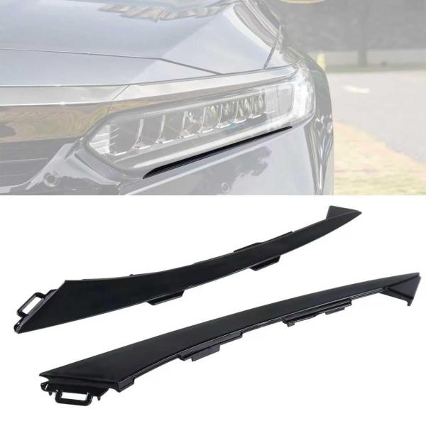 商品名: COOL STAR フロントヘッドライトモールディングトリム 1ペア ホンダ アコード 2021 2022に対応 71119-TVA-F00 71114-TVA-F00 下部バンパーグリルフィラーパネル フロント左ドライバーと右助...