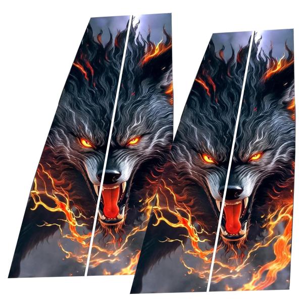 商品名:  Car Side Graphic Wrap - Exterior Door Window Pillar Posts, Anti-Scratch Pillar Stickers | Side Door Window Cover, ...