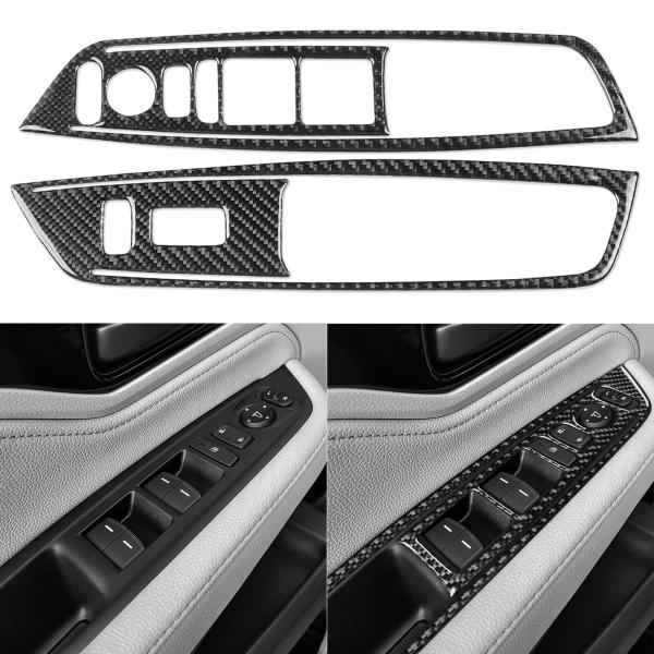 商品名: NVCNX リアルプレミアムカーボンファイバーホンダオデッセイアクセサリー2018-2025 2019 2020 2021 2022 2023 2024 車のフロントドアサイドウィンドウリフトスイッチパネルカバーインテリアトリムス...