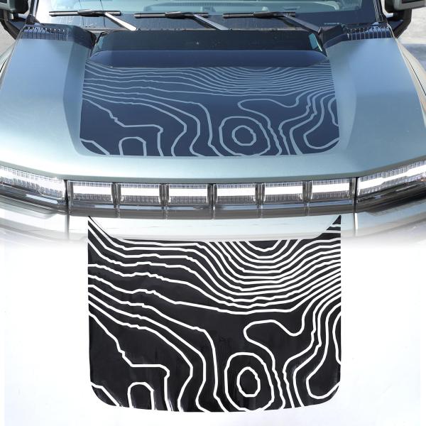 商品名:  Yinanlutos Front Hood Trim Decal Compatible with Hummer EV SUV/Pickup 2024 2025 Accessories Front Engine Panels Pr...